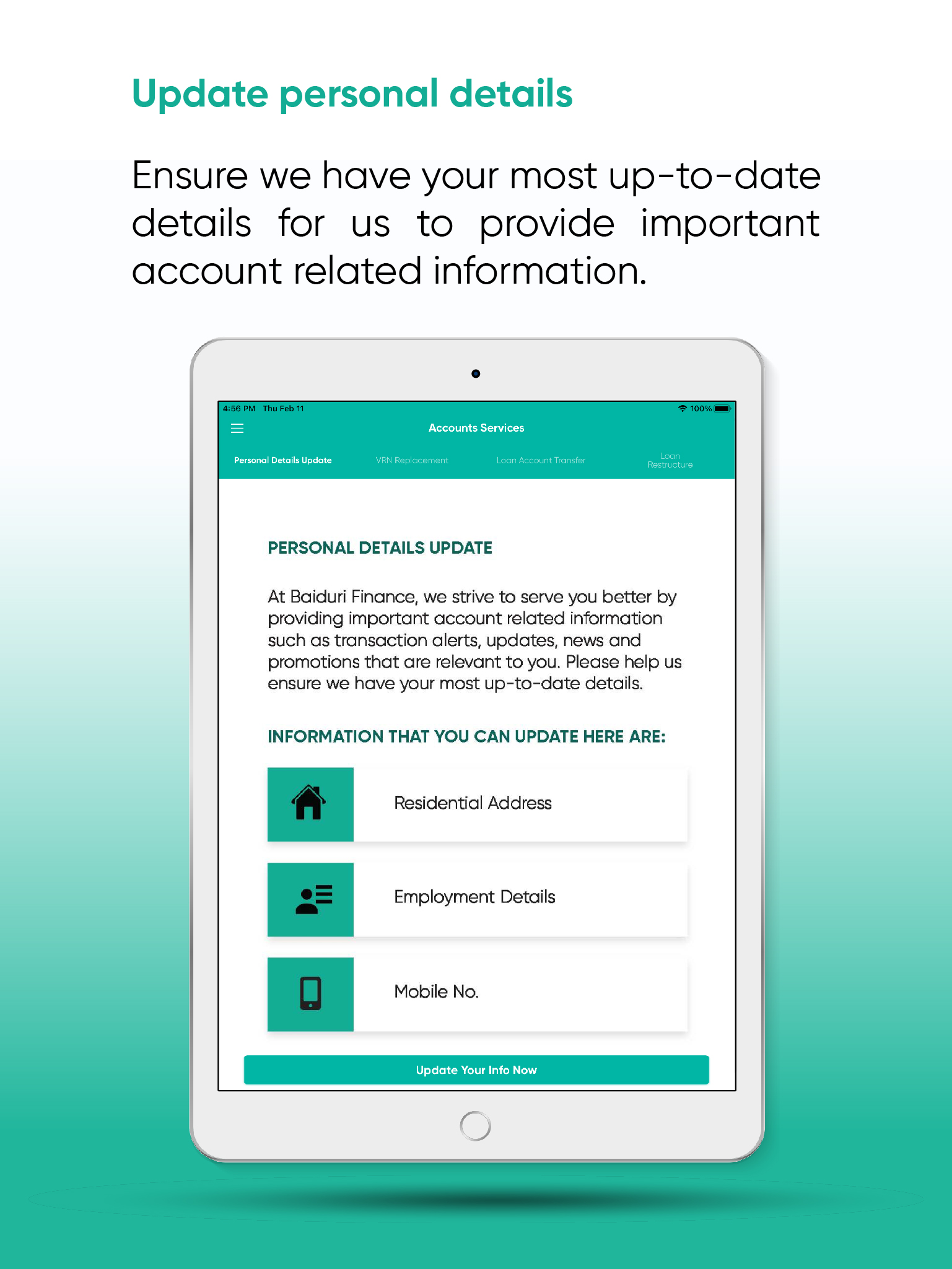 Baiduri Finance Mobile App - Services | Baiduri Bank