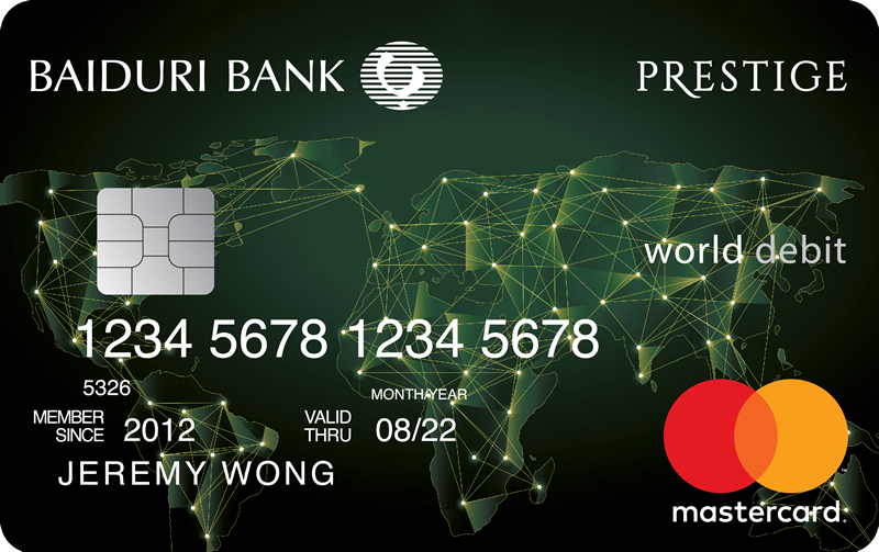 Baiduri Prestige Mastercard World Debit Card - Privileges | Baiduri Bank